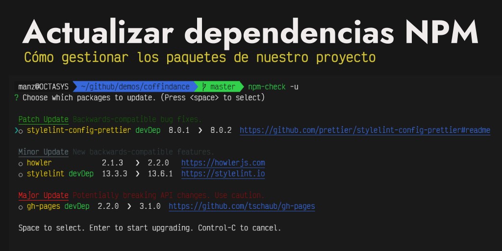Actualizar dependencias NPM - Javascript en español